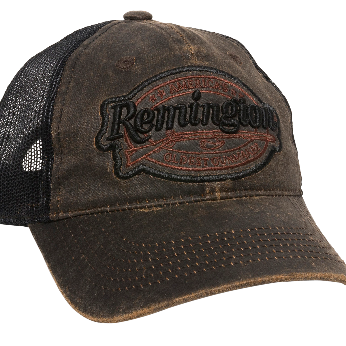 Outdoor Cap RM17A Remington Cap Cotton Black/Brown Unstructured OSFA ...
