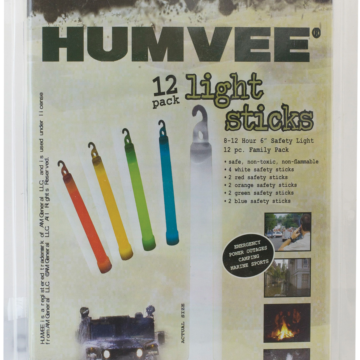 Humvee Adventure Gear HMV6FP10 Light Stick Family Pack Multi Color 6 ...